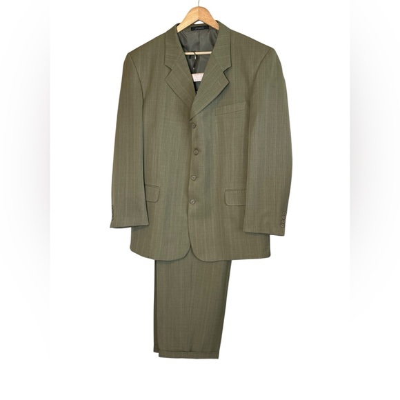 Vanetti | Suits & Blazers | Vanetti Mens Green Dress Suit 46r Pants 4r ...